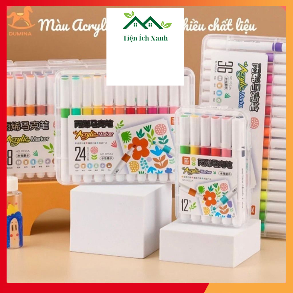 Bút lông màu ACRYLIC MARKER 12/24/36/48/60 bút cao cấp màu sắc chân ...