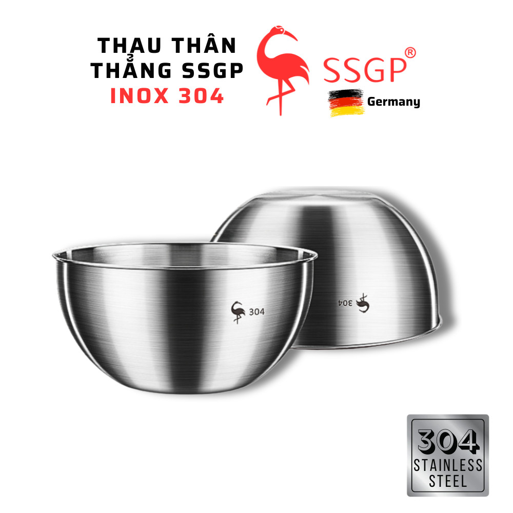 Thau Trộn Frankfurt Inox 304 SSGP Đức - chậu rổ, thau, nhiều size chén bát, tô salad | Shopee ...
