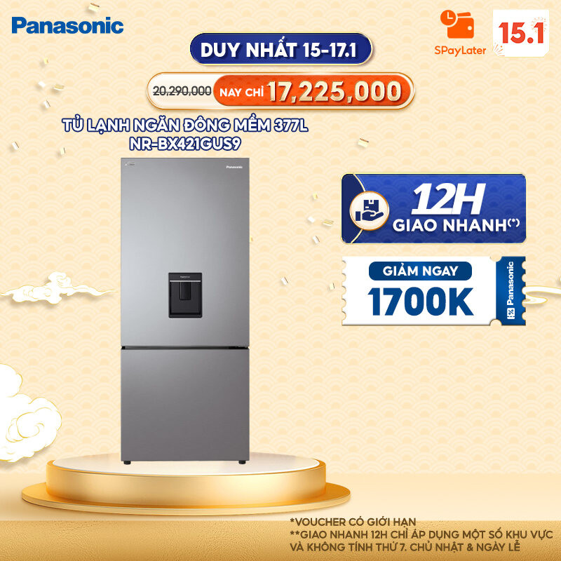 [NHẬP ELPN2T5D GIẢM 20% TỐI ĐA 2TR5] Tủ lạnh Panasonic Ngăn đông mềm ...