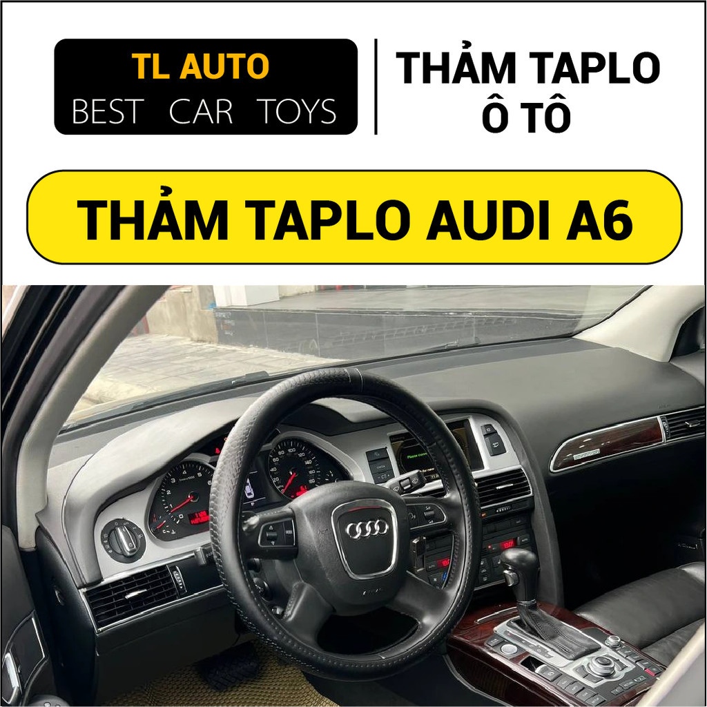 Thảm taplo Audi A6 2002 chất liệu nhung cừu cao cấp, chuẩn form, hiện ...