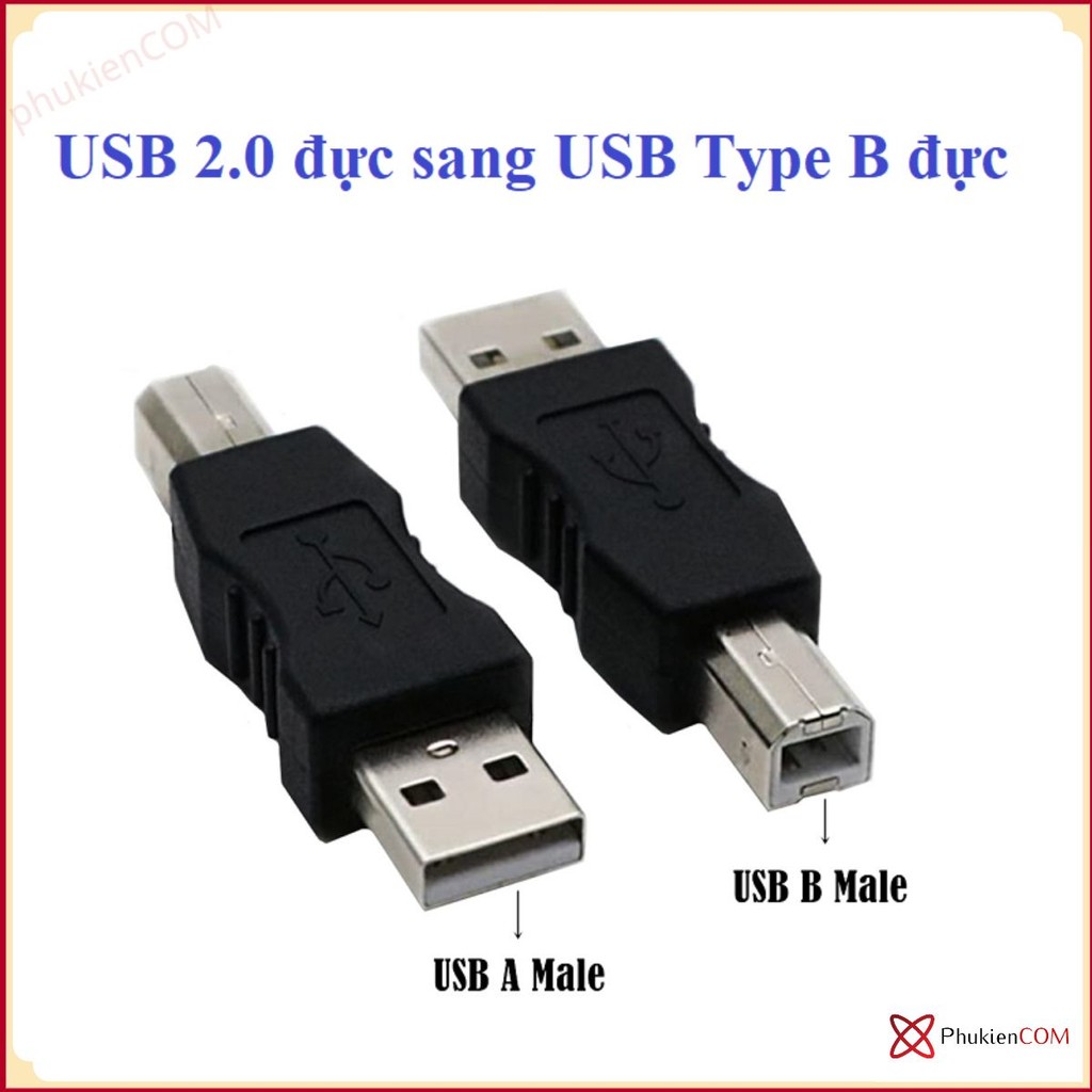 Đầu chuyển đổi USB 2.0 đực sang USB Type B đực | Shopee Việt Nam