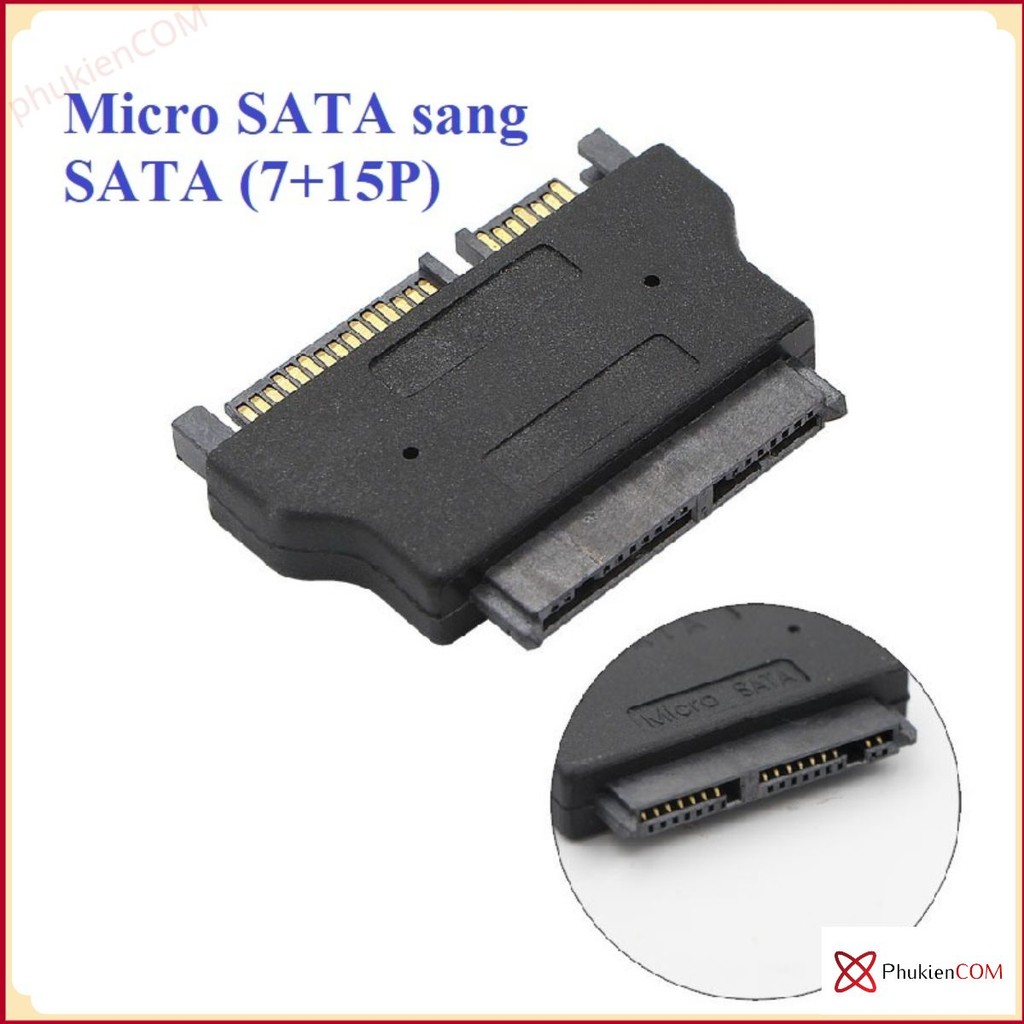 Đầu chuyển đổi SATA 22Pin (7+15Pin) sang Micro SATA (7+9Pin) ổ cứng SSD ...