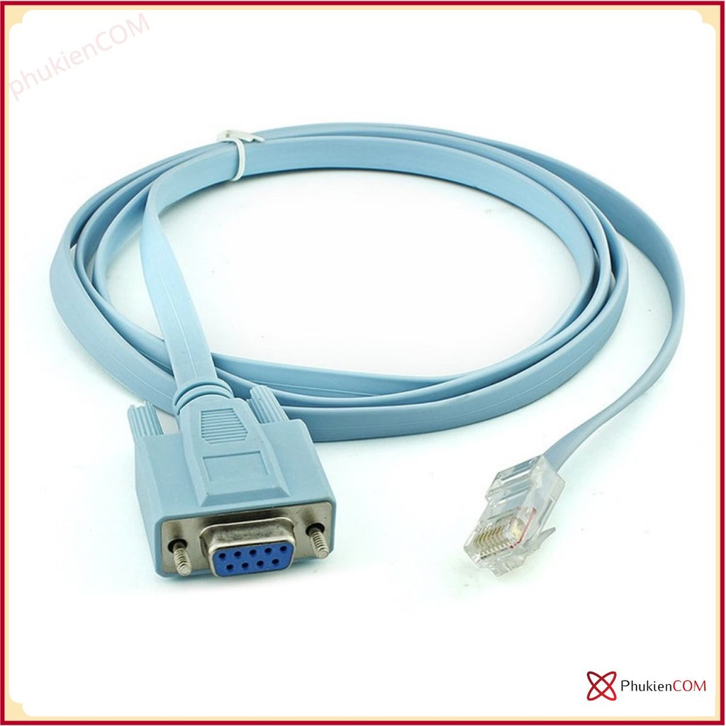 Cáp CONSOLE RS232 sang RJ45 (db9 to rj45) dài 1.5M, 3M, 5M lập trình ...