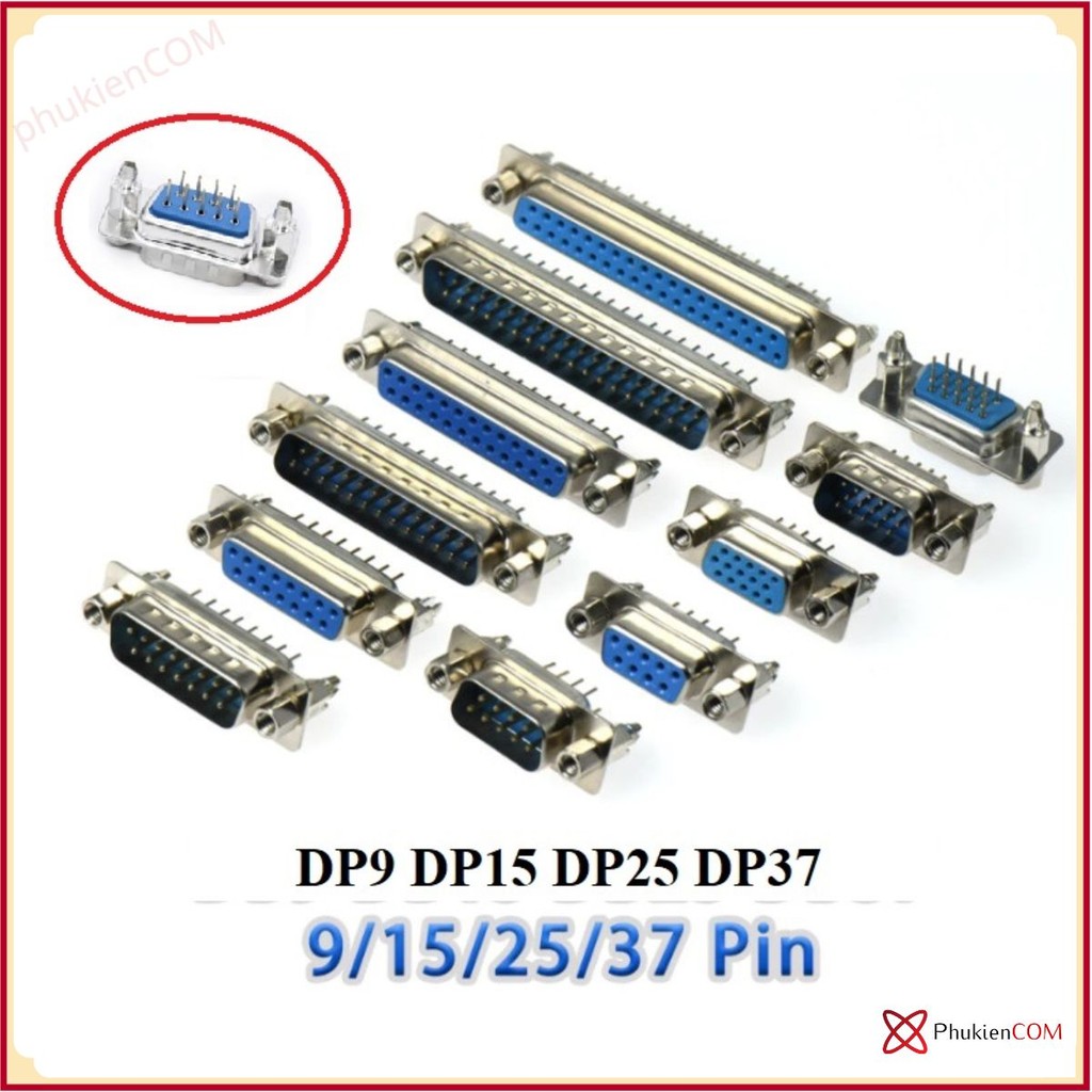 Đầu DSUB DP9 DP15 DP25 DP37 chân thẳng hàn mạch cắm board Gắn Kết Nối ...