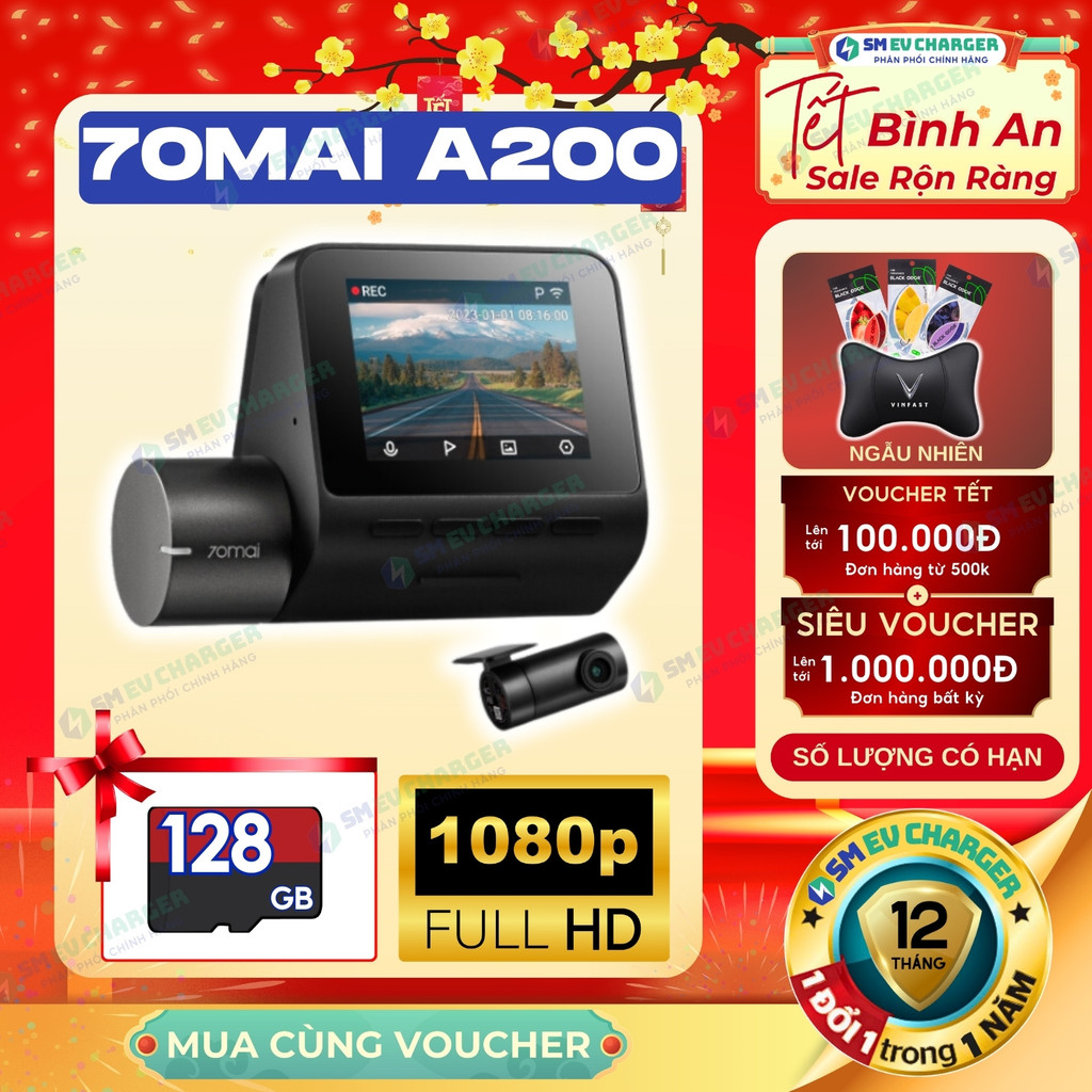 Camera hành trình 70mai A200 128GB Full HD 1080P Quốc tế chính hãng ...