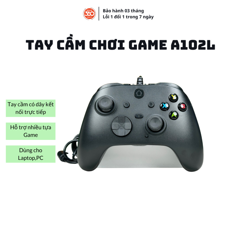Tay cầm chơi game A102L kết nối dây Phiên bản 2024- Cần Analog xoay 360 ...