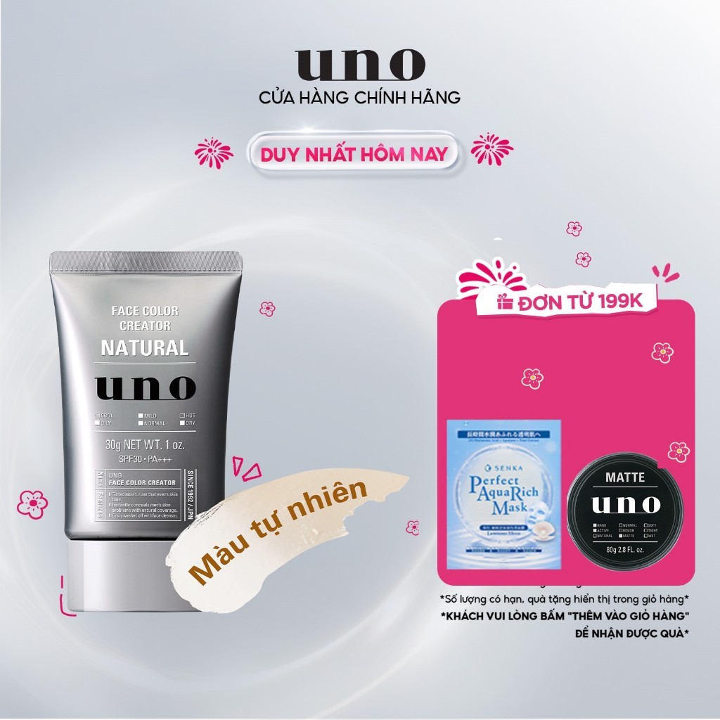Kem dưỡng che khuyết điểm kiềm dầu màu tự nhiên dành cho nam UNO Face Color Creator 30g | Shopee ...