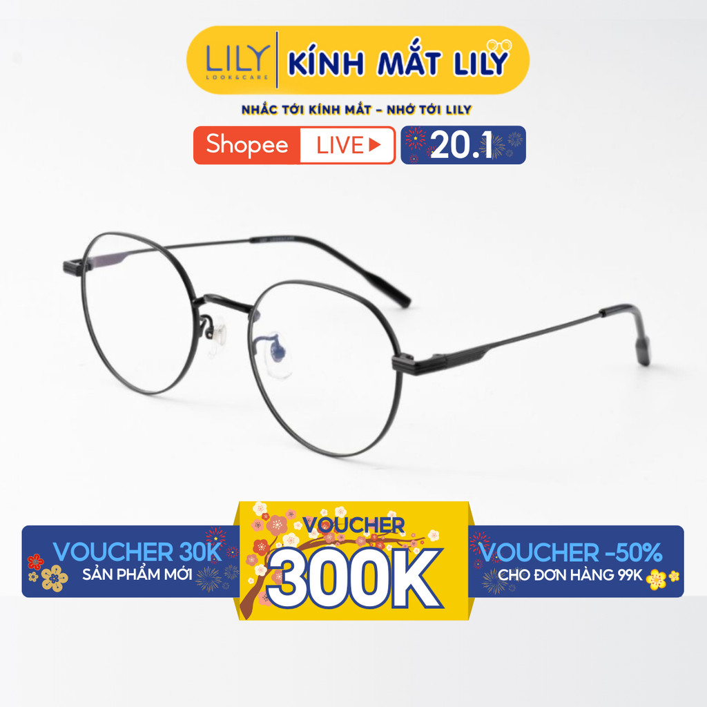 LILY TẾT - Gọng kínH vuông bo góc LILYEYEWEAR chất liệu kim loại cao cấp, kiểu dáng hiện đại ...