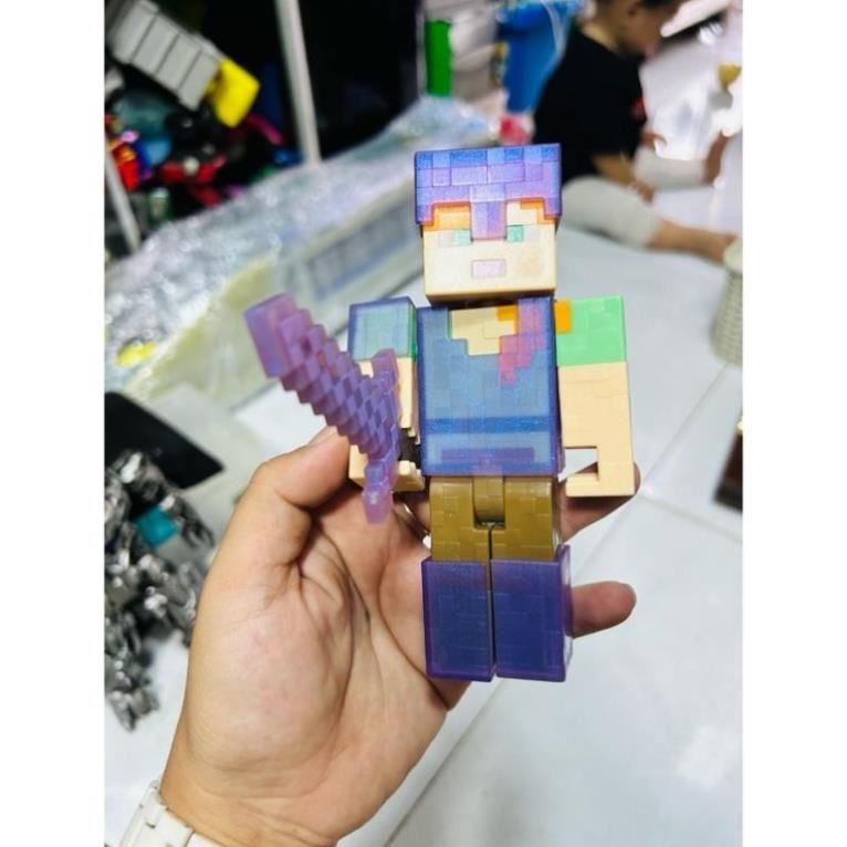 [HCM] Mô hình Action Figure Minecraft Large-Scale Steve ~ 15-20cm chính ...