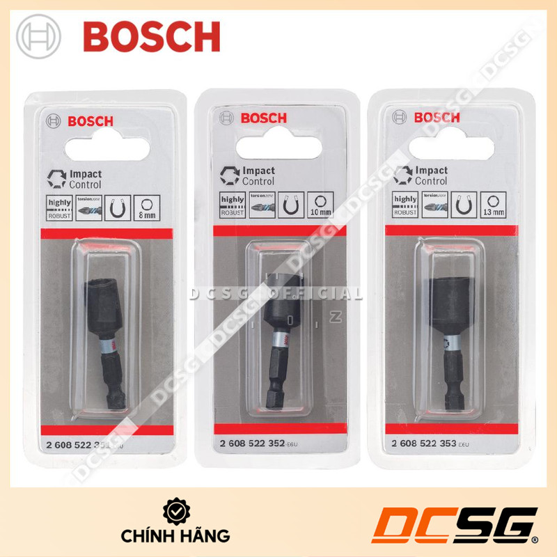 Đầu tuýp vặn ốc có từ Impact Control chân lục giác 6.35mm Bosch | DCSG ...