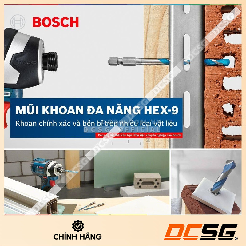 Mũi khoan đa năng chuôi lục giác HEX-9 MultiConstruction BOSCH (chọn ...