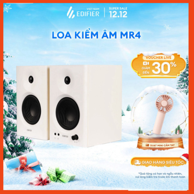 Bộ loa kiểm âm EDIFIER MR4/MR3 | Âm thanh chân thực | Vỏ gỗ chống dội âm | Tweeter vòm 1 inch ...