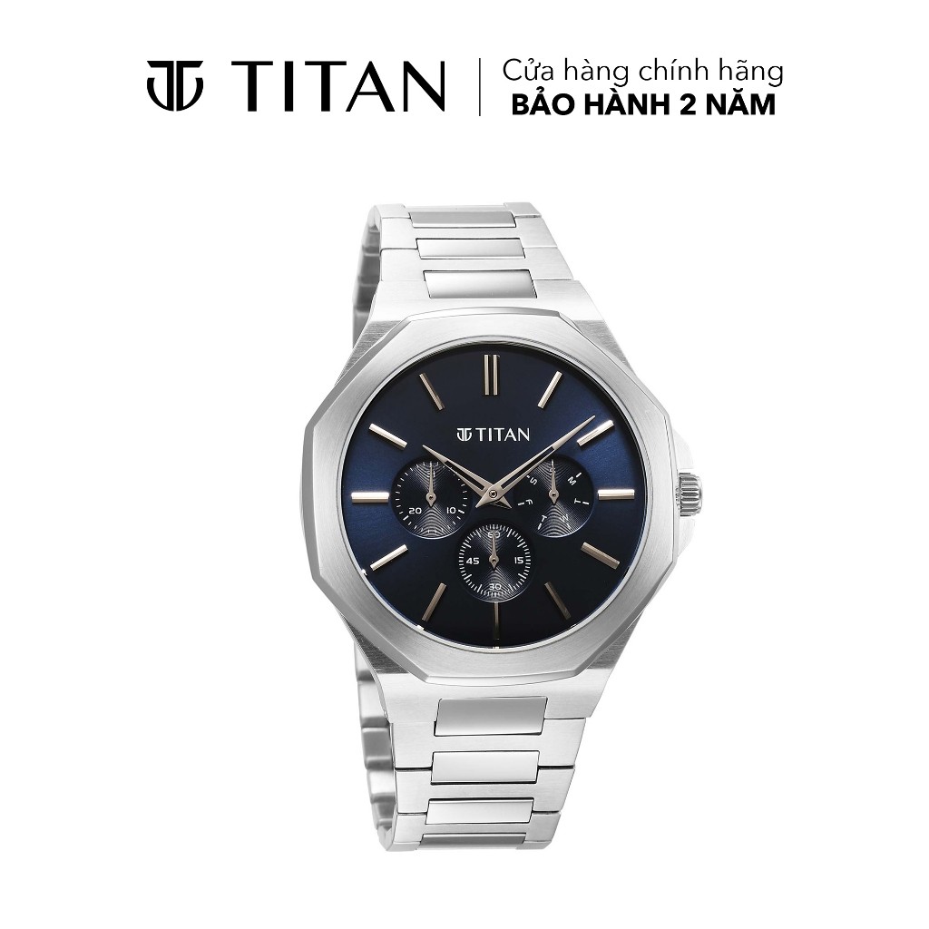 Đồng hồ nam TITAN Classique Slim Multifunction dây thép không gỉ, mặt ...