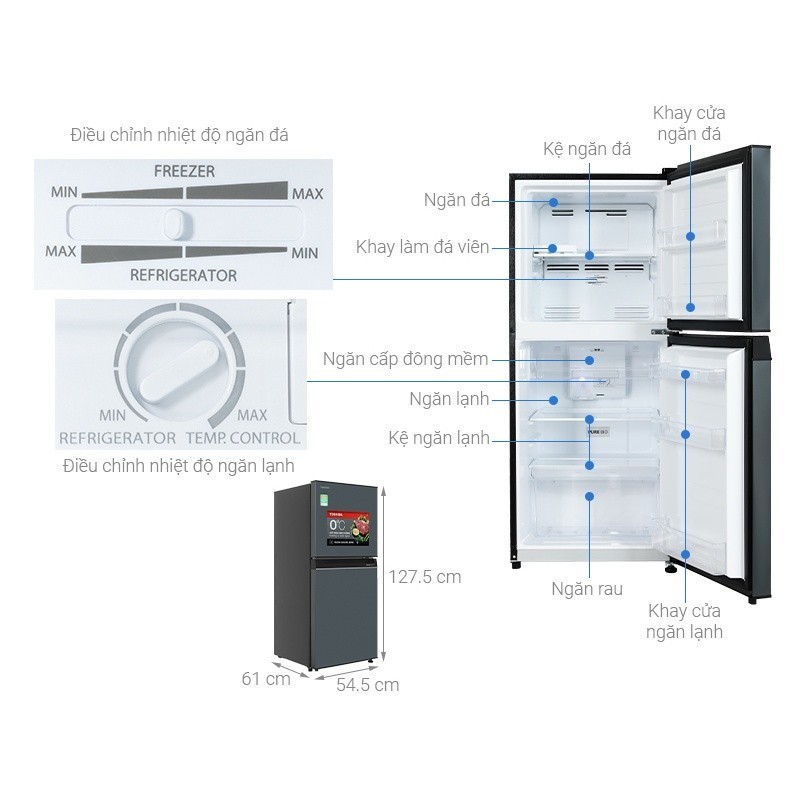 GR-RT234WE-PMV(52) - Tủ lạnh Toshiba Inverter 180 lít GR-RT234WE-PMV(52) - giao miễn phí HCM ...