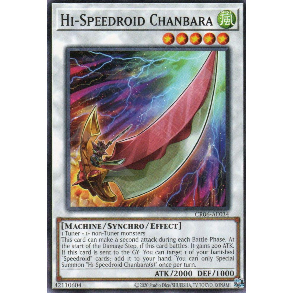 [ Bài Yugioh Chính Hãng ] CR06-AE034 Hi-Speedroid Chanbara - Common ...