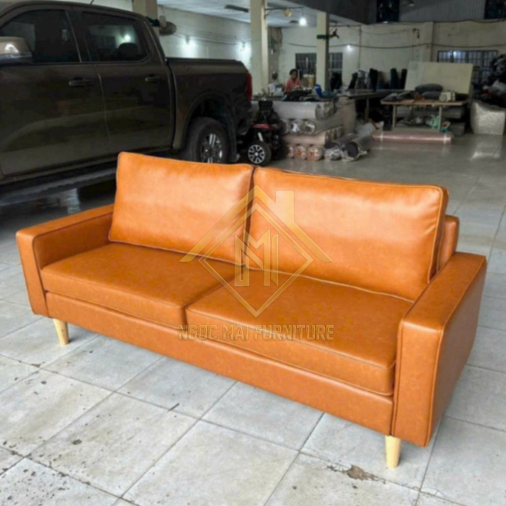 Combo sofa da simili siêu sang - sofa da tay vuông 1m80 đặt nhà dân ...