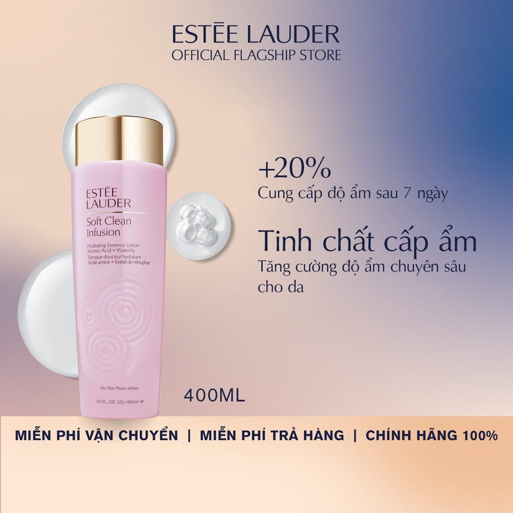 Nước cân bằng cấp ẩm Estee Lauder Soft Clean Infusion Hydrating Essence ...