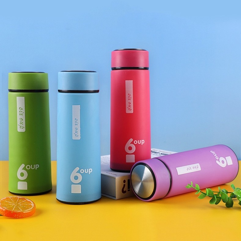 BÌNH GIỮ NHIỆT 6 OUP LÕI THỦY TINH NẮP INOX - BÌNH NƯỚC GIỮ NHIỆT 450ML ...