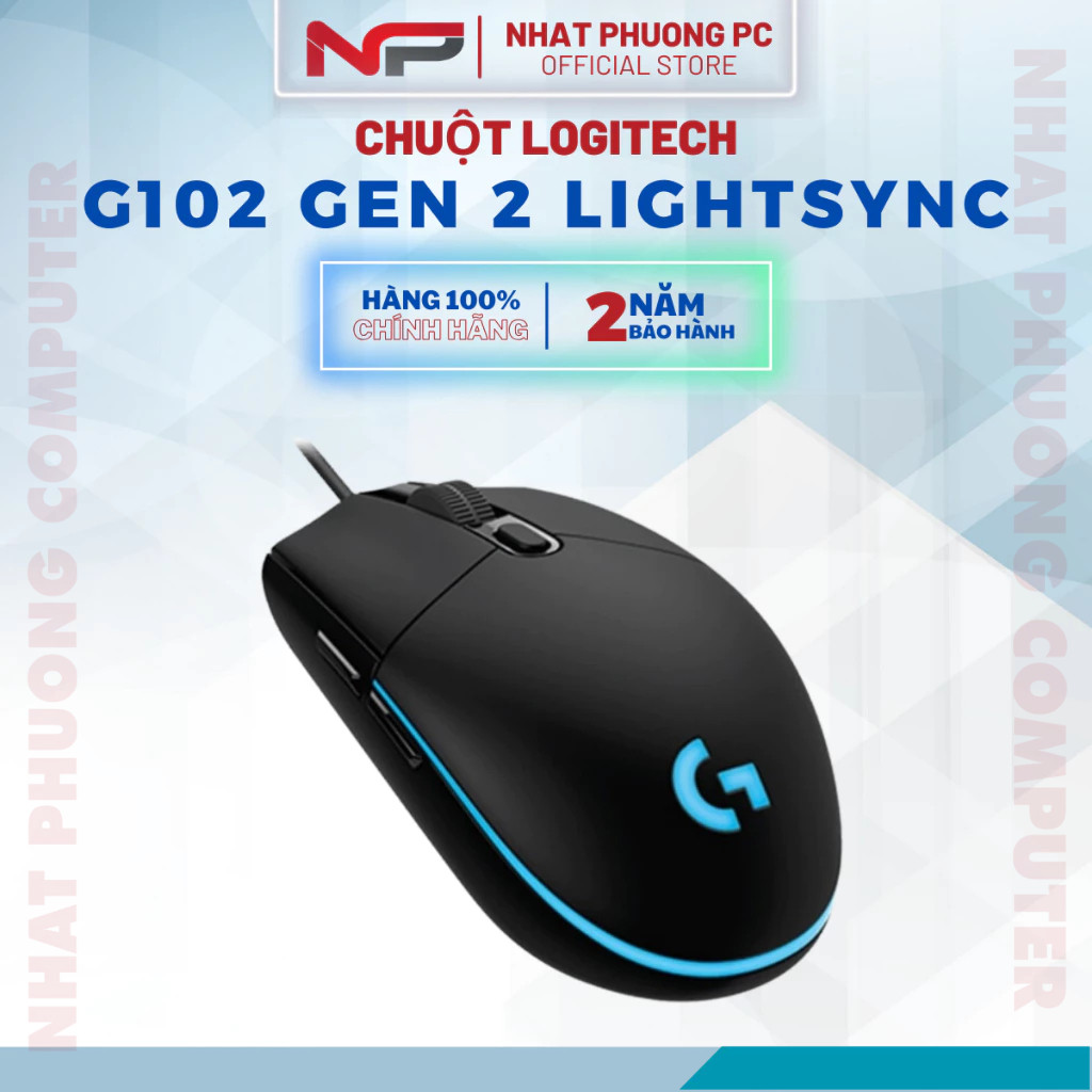 Chuột Gaming Logitech G102 Gen 2 Lightsync - Bảo hành chính hãng 24 tháng | Shopee Việt Nam