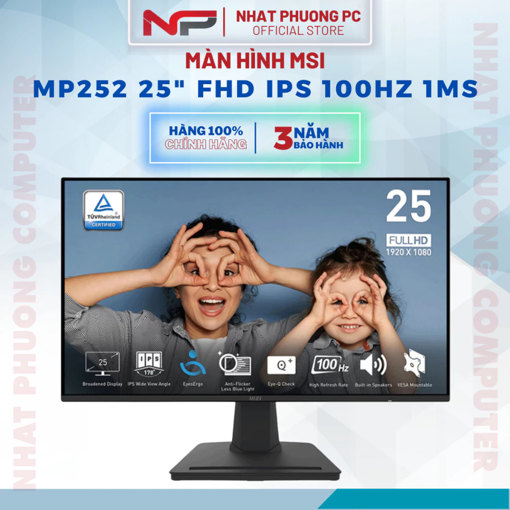 Màn hình MSI PRO MP252 25" FHD IPS 100Hz 1ms (HDMI, DP) | Shopee Việt Nam