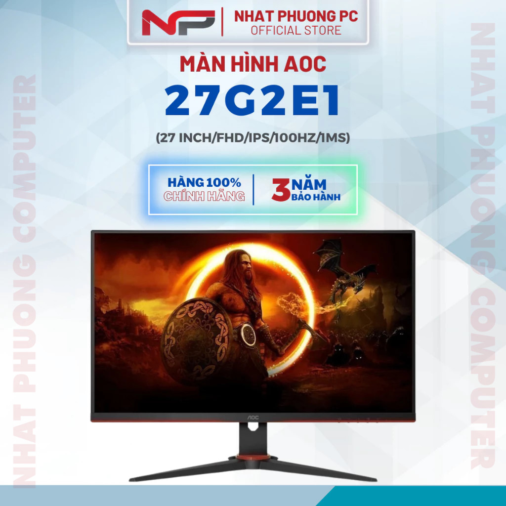 Màn Hình AOC 27G2E1 (27 INCH/FHD/IPS/100HZ/1MS) chính hãng bảo hành 36 ...
