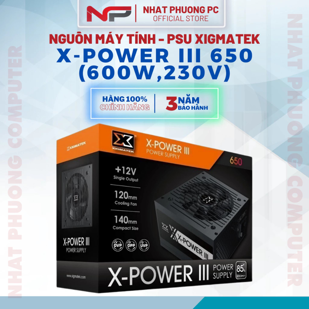 Nguồn máy tính Xigmatek X-Power III 650 (600W,230V) | Shopee Việt Nam