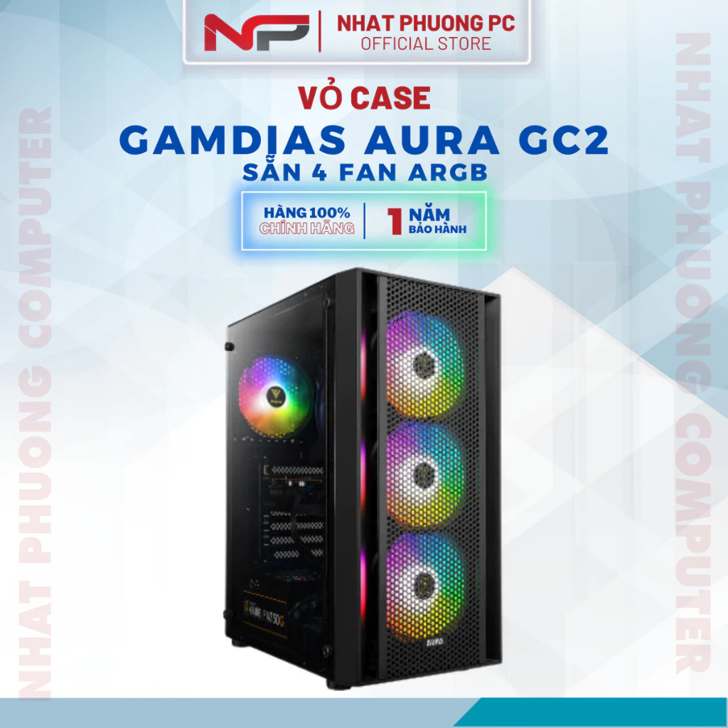 Vỏ Case Gamdias Aura GC2 - Sẵn 4 Fan ARGB - Hàng Chính Hãng | Shopee ...