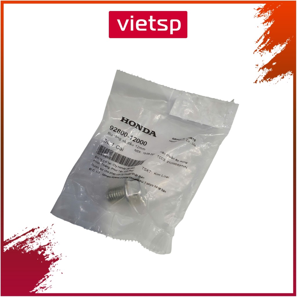 Bu Lông Xả Dầu 12Mm HONDA Xe Ga / Xe Số (9280012000) | Shopee Việt Nam