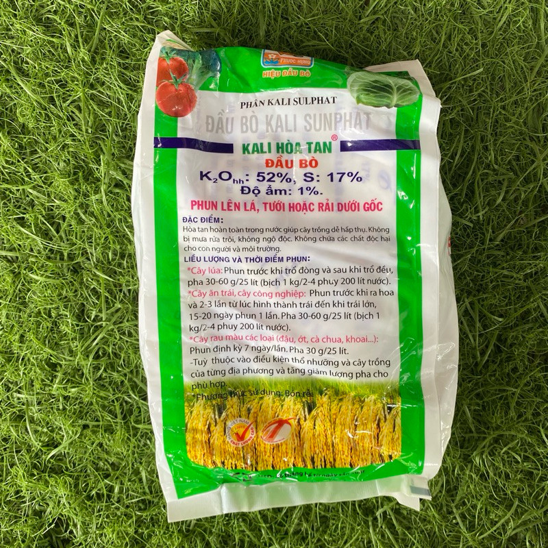 Phân bón Kali Sunphat | KALI HOÀ TAN - hiệu Đầu bò | Gói 1Kg - Chính ...
