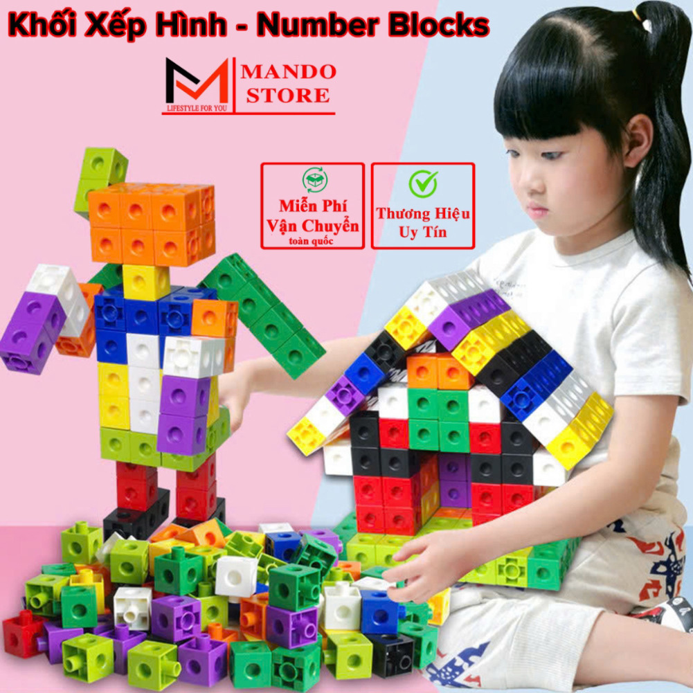 Đồ Chơi Xếp Hình Toán Học Thông Minh Number Blocks Hình Vuông 100 Viên ...