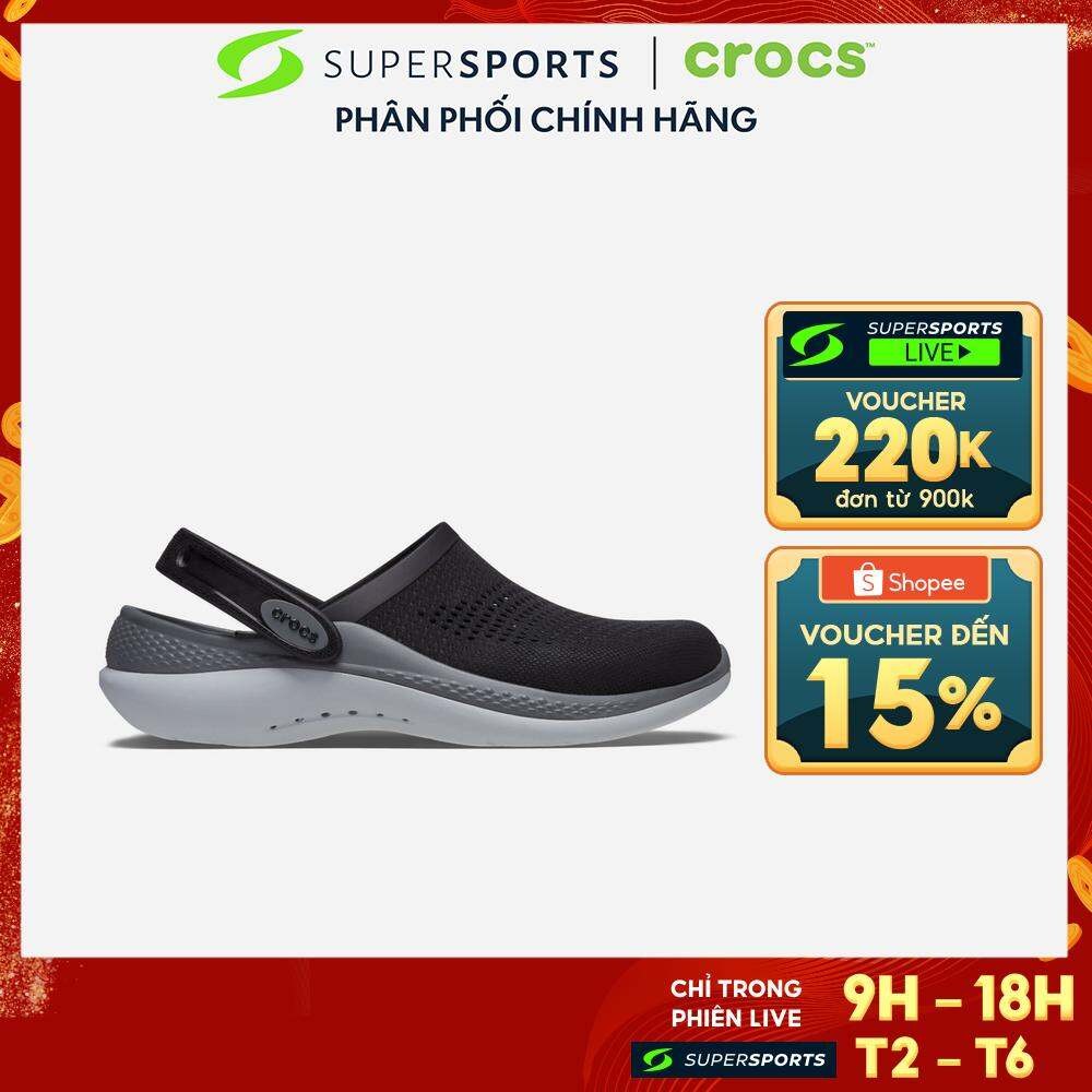 Giày Clog Unisex Crocs Literide 360 - Đen - 206708-0DD LS100 | Shopee ...