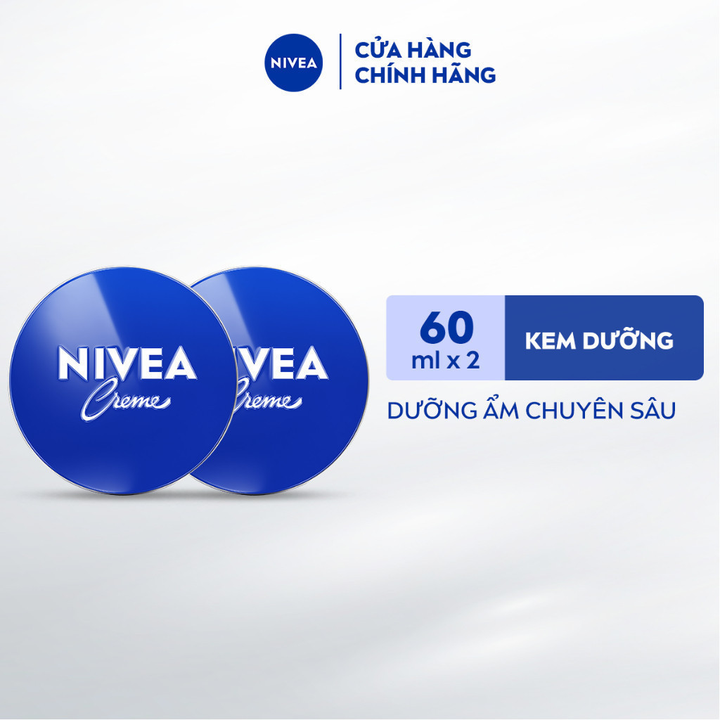 Bộ 2 Kem Dưỡng Ẩm Chuyên Sâu NIVEA Crème Hộp Thiếc (60mlx2) - 80102x2 ...