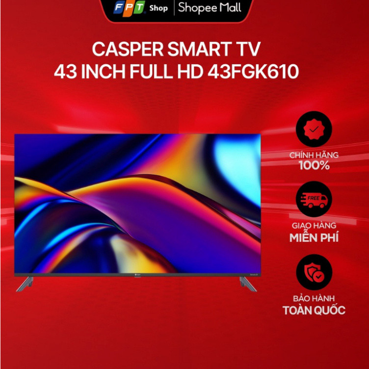 CHÍNH HÃNG Casper Google Tivi FHD 43 inch 43FGK610 | Shopee Việt Nam