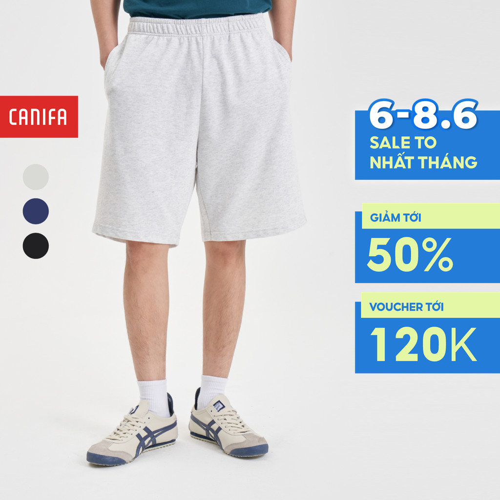 Quần soóc nam CANIFA MEN chất liệu cotton cạp chun phom regular ...