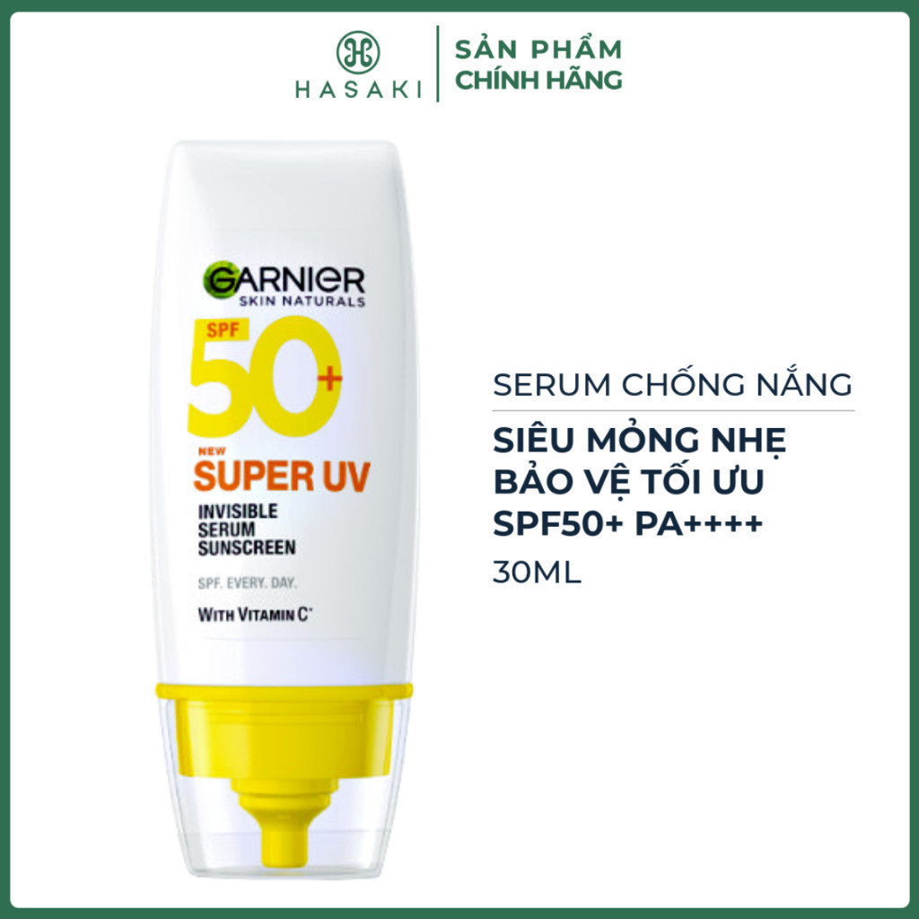Serum Chống Nắng Garnier Mỏng Nhẹ Bảo Vệ Tối Ưu SPF50+ PA+++ 30ml Hasaki Chính Hãng | Shopee ...