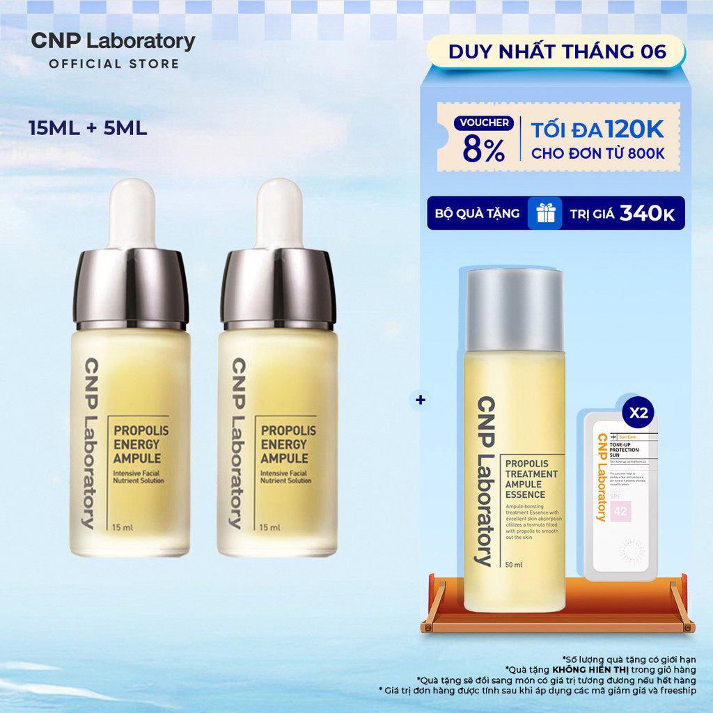 [CNP Laboratory Official] Combo 2 Tinh chất keo ong tái tạo phục hồi da CNP Laboratory Propolis ...