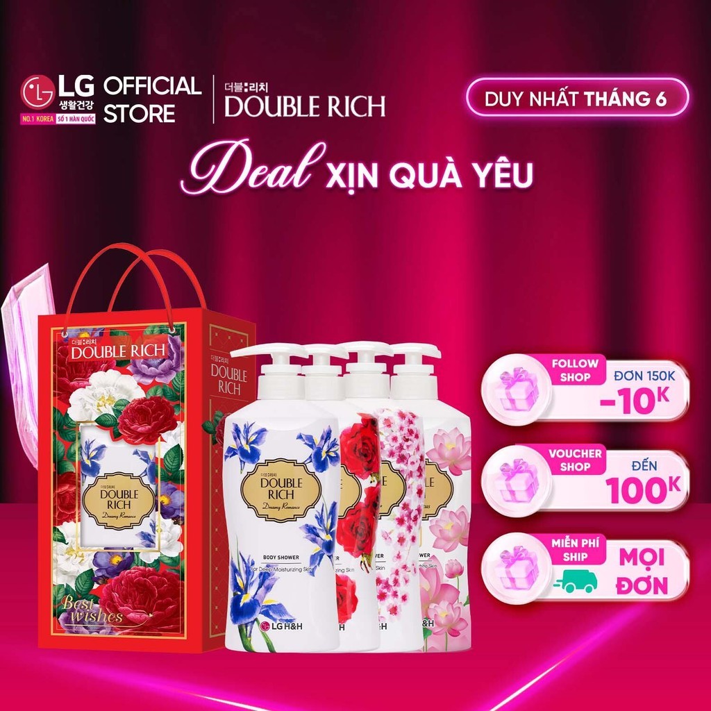 [Double Rich Official] [SET QUÀ ĐỘC QUYỀN] Hộp quà tặng sữa tắm hương ...