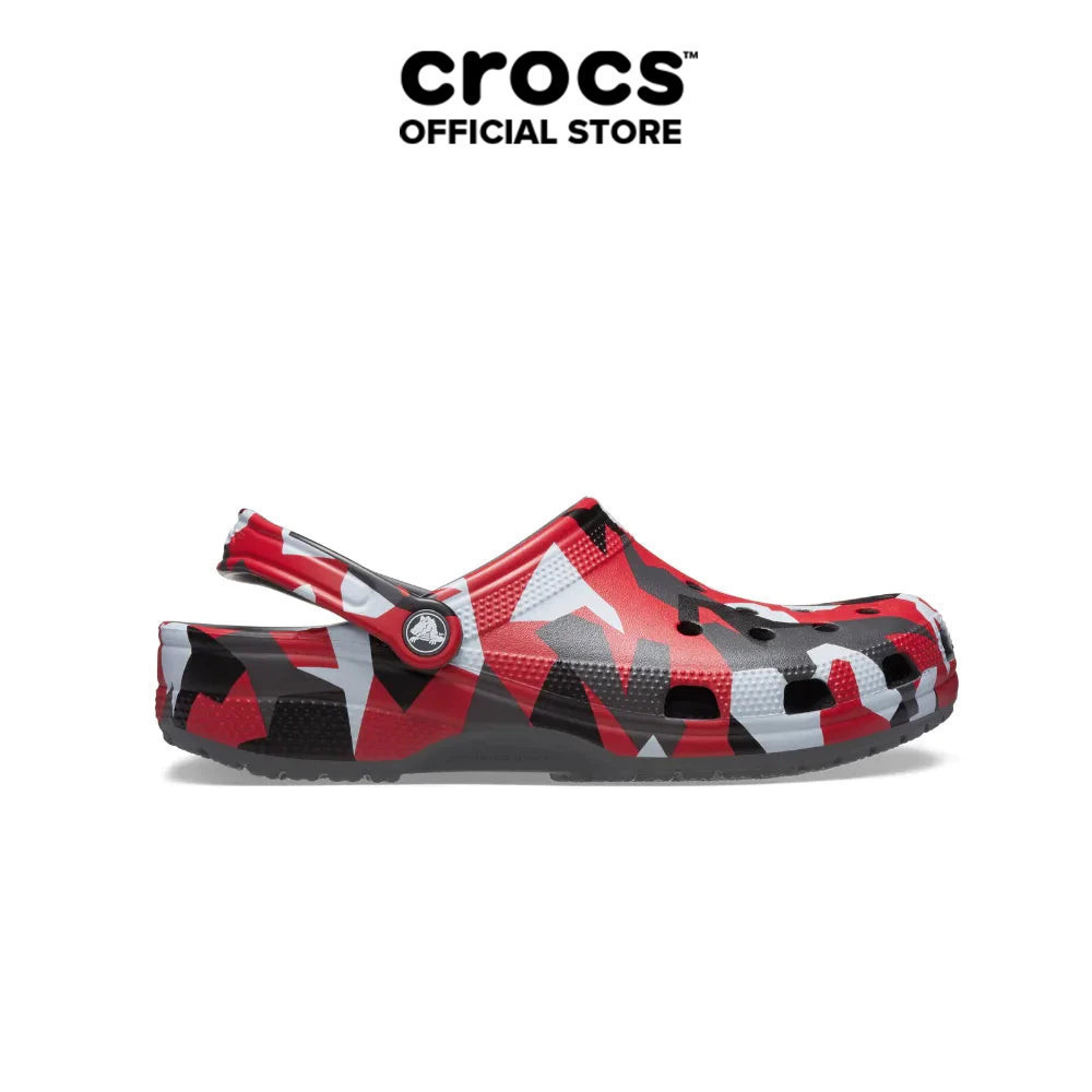 Giày Clog Unisex Crocs Classic Geo Camo - Slate Grey | Shopee Việt Nam