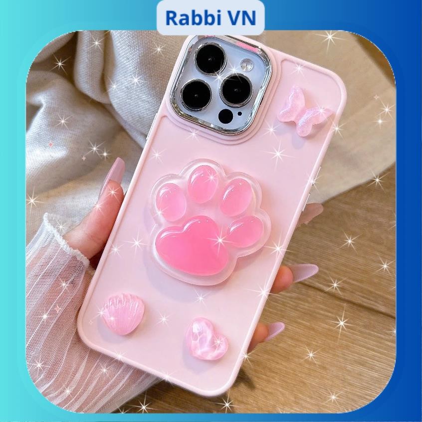 [VCKL03] Ốp lưng iphone VIỀN CAM KIM LOẠI Dấu Chân Dây Ngọc 7plus/xsmax ...