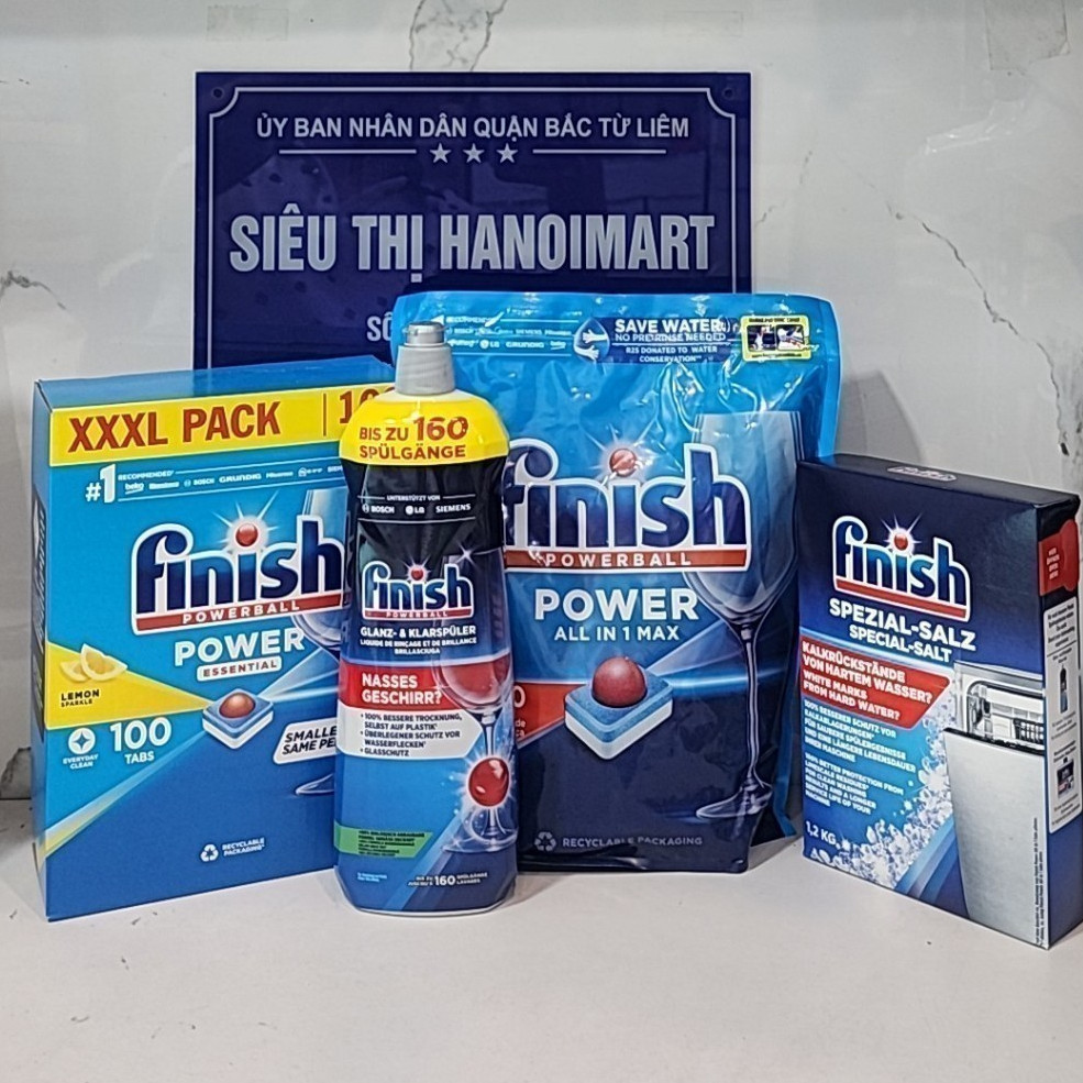 Viên rửa bát Finish essential all in 1 chính hãng 100, viên finish nhập ...