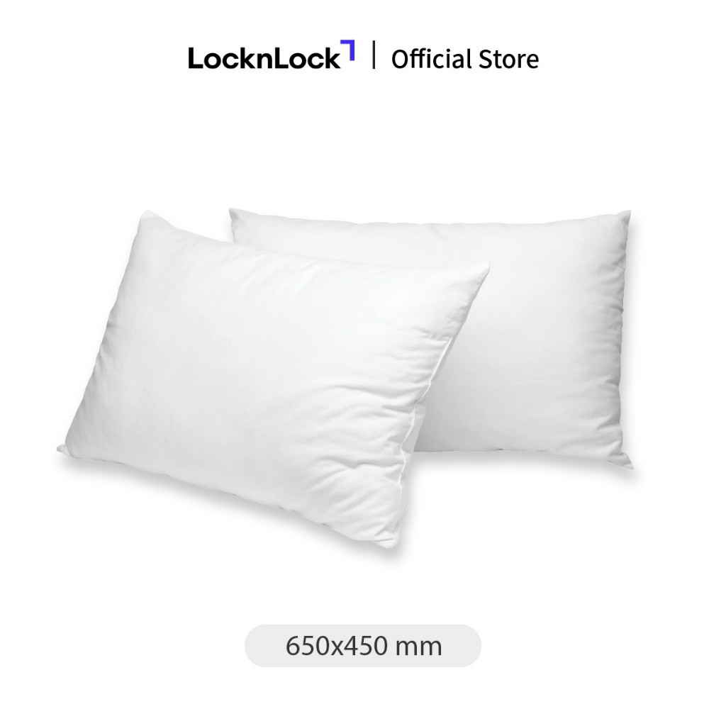 Gối Microfiber Lock&Lock siêu mềm bảo bệ cổ và vai 45X65CM - Màu Trắng ...