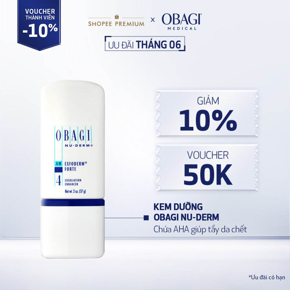 [HSD 02/2026] Lotion Tẩy Da Chết Cho Da Dầu Chứa Aha Obagi Nu-Derm Exfoderm Forte 57g | Shopee ...