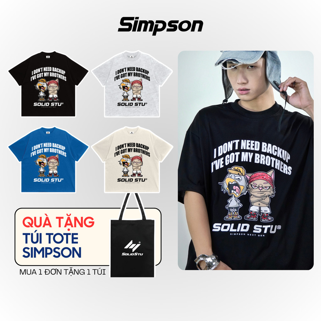 [TẶNG TÚI] Áo Thun Boxy In Trame Cartoon Simpson Local Brand Unisex Nam ...
