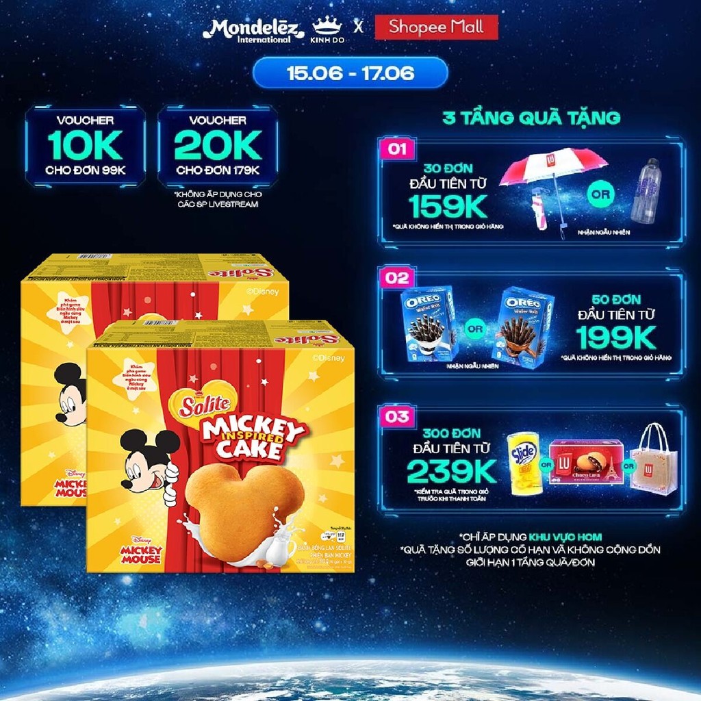 [DATE 19.6.2025] Bánh Bông Lan Solite Phiên Bản Mickey, Combo 2 Hộp X ...