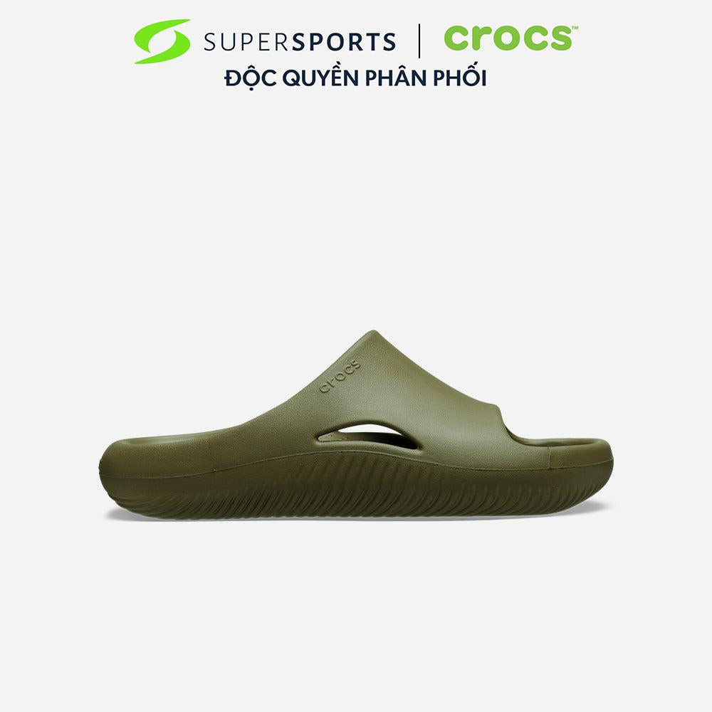 Dép Quai Ngang Unisex Crocs Mellow Aloe - Xanh Lá - 208392-3UA | Shopee ...