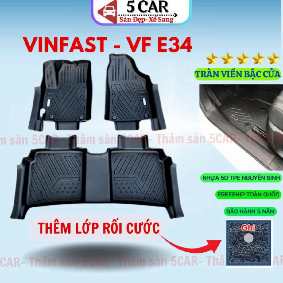 Thảm Khuôn Đúc Tràn Viền Xe Vinfast VFe34, VF E34/ Nerio Green, Sàn ...