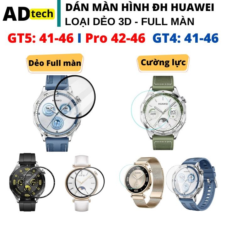 Dán màn hình đồng hồ huawei GT5 46mm 41mm GT5 Pro 42mm 46mm GT4 46mm ...