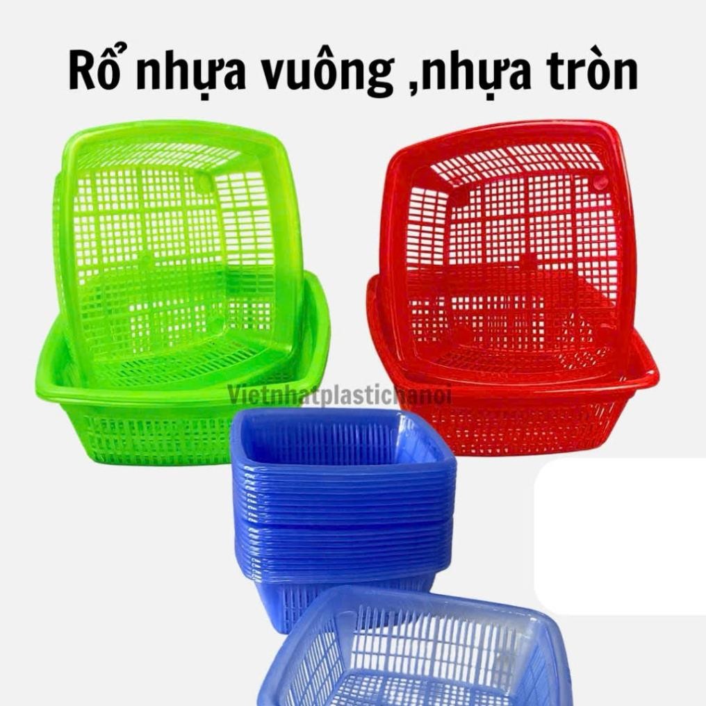 Combo 50 Rổ vuông ,Rổ tròn mini nhựa Việt Nhật (3291) (3295) rổ đựng ...