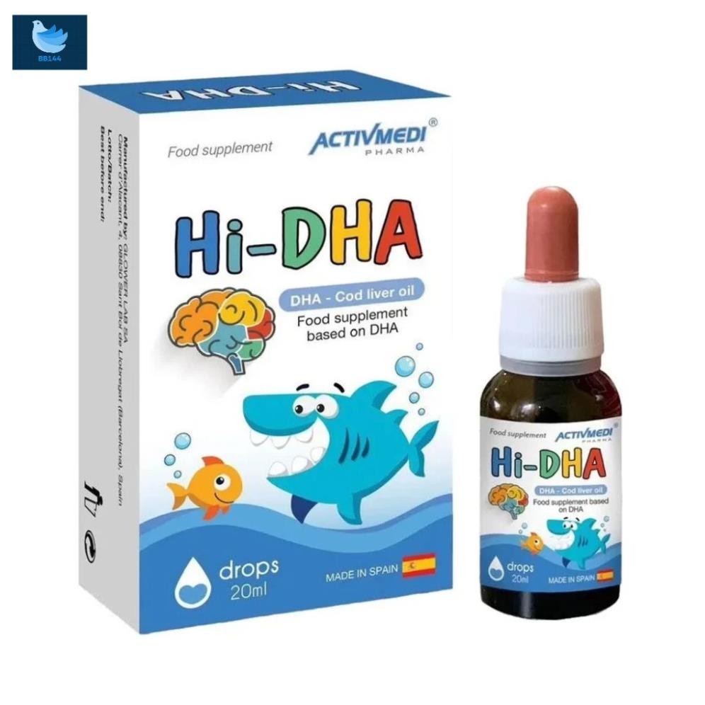 [CHÍNH HÃNG] DHA cho bé Hi DHA siro nhỏ giọt dễ sử dụng giúp phát triển IQ, não bộ cho trẻ 20ml ...
