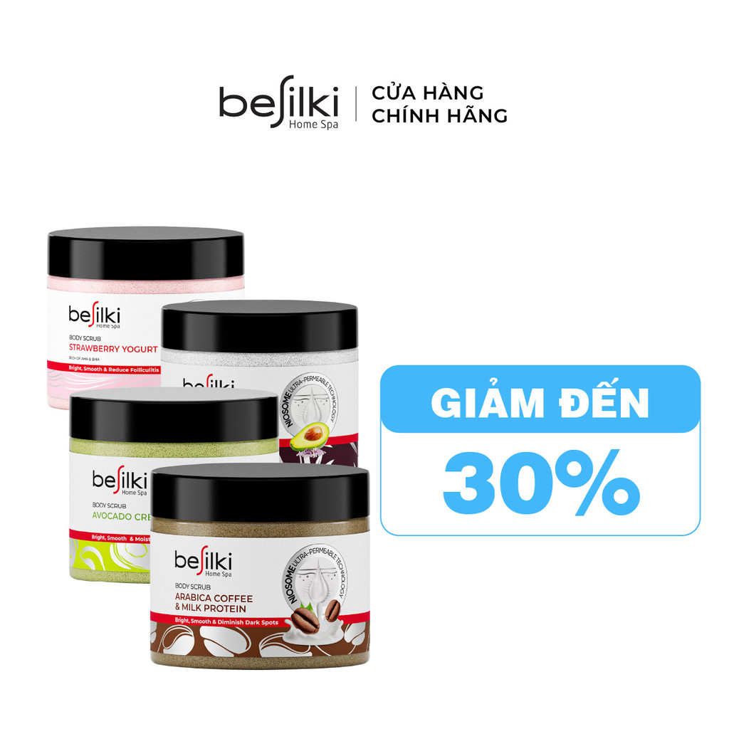 Tẩy da chết Body BeSilki 3in1 sáng mịn, dưỡng ẩm cho da chuẩn Spa cao ...